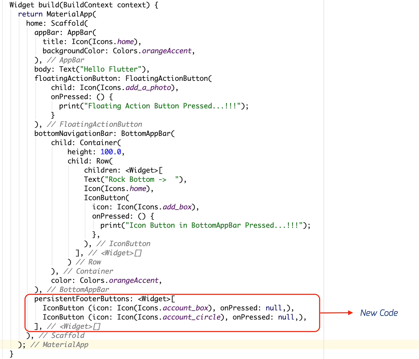 Flutter: Material Design Using Scaffold (AppBar, Body, Bottom Navigation, Floating Action ...