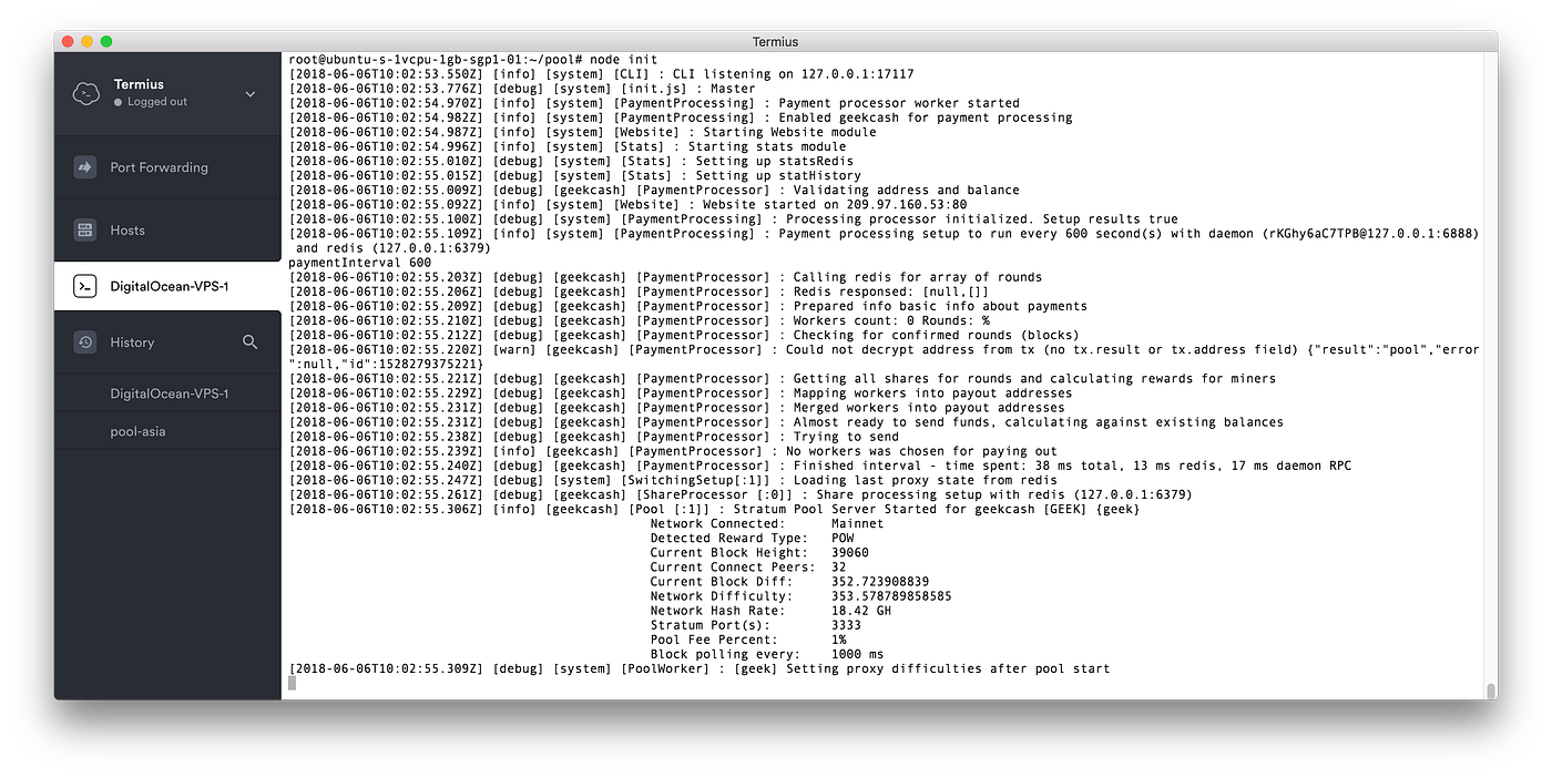 How to setup own Mining Pool step by step | by GeekCash | GeekCash | Medium