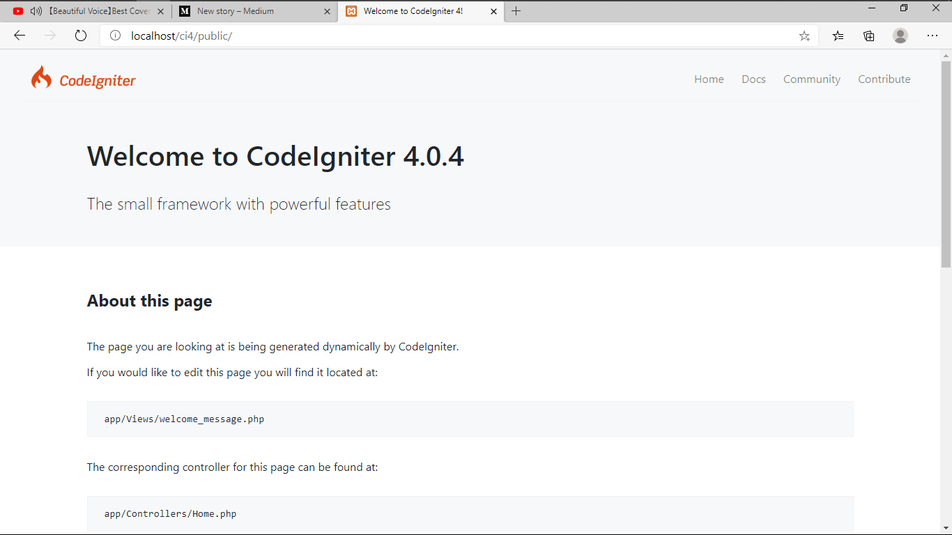 CodeIgniter 4 Framework cara Install dan Menjalankan | by M Dhifta | Medium