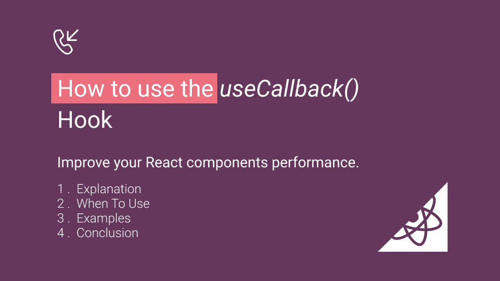 How to use useCallback() hook. Improve your React components… | by ReactOne | Medium