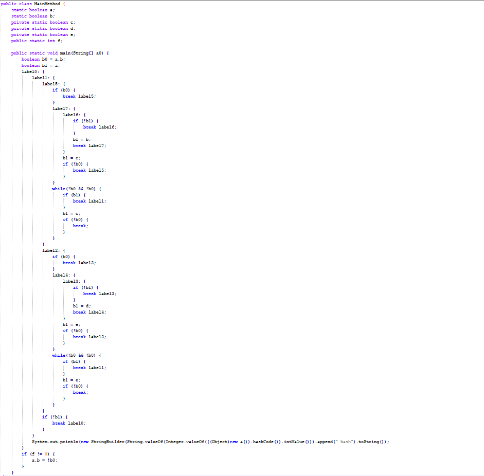 Taking a closer look at Zelix KlassMaster’s Flow Obfuscation | by noverify | Medium