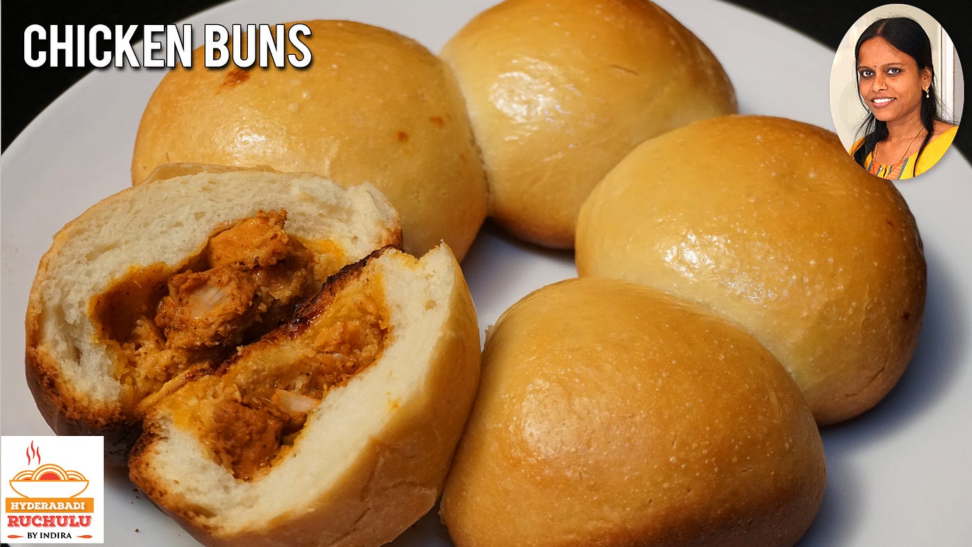 Chicken Bun Recipe without oven. Everyone likes Buns, that too with ...