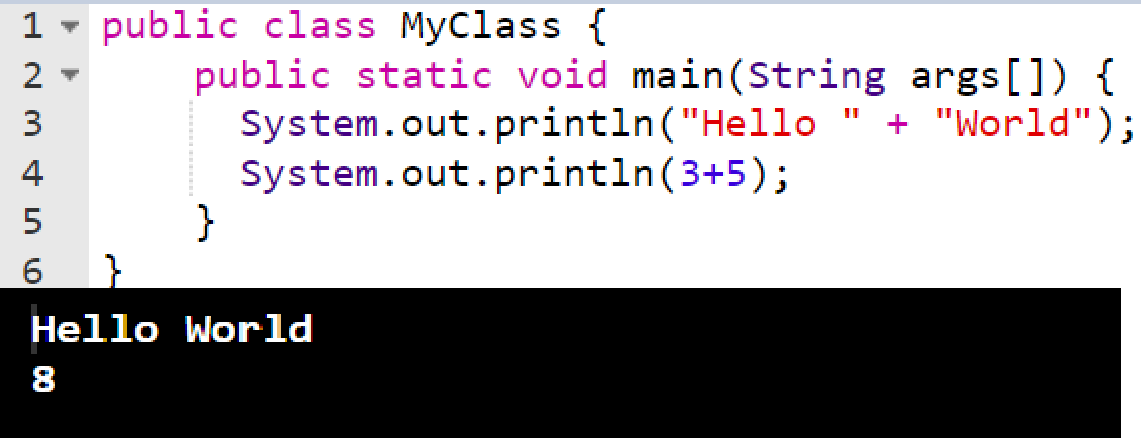 Java User Input and Output. We can use Scanner class to take input ...