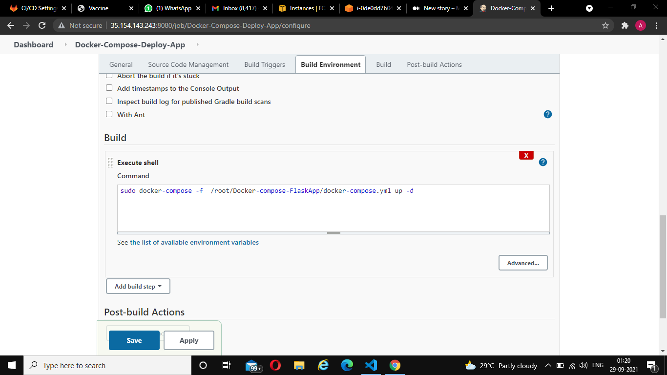 Configure CI/CD to Deploy Flask App On Docker Container With Jenkins | by Abhiney singh | Sep ...