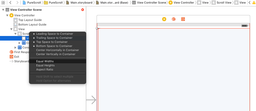 UIScrollViews In Storyboards. Setting up scrollview in IB with pure… | by Dinesh Kumar | Medium