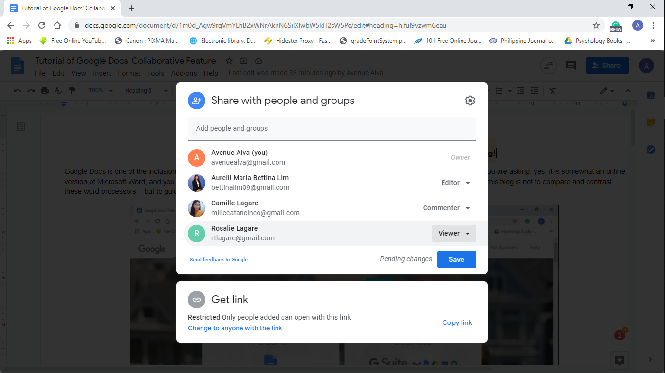 Group work? Google Docs has features for collaborative document editing ...