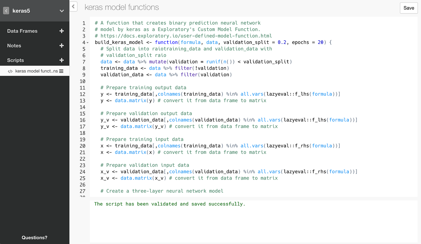 Building Deep Learning Models with Keras inside Exploratory | by Hideaki Hayashi | learn data ...