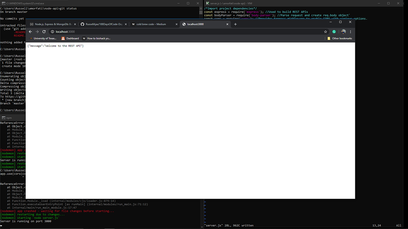 #100DaysOfCode Day 29: REST API using Node.js | by Richard Russell ...