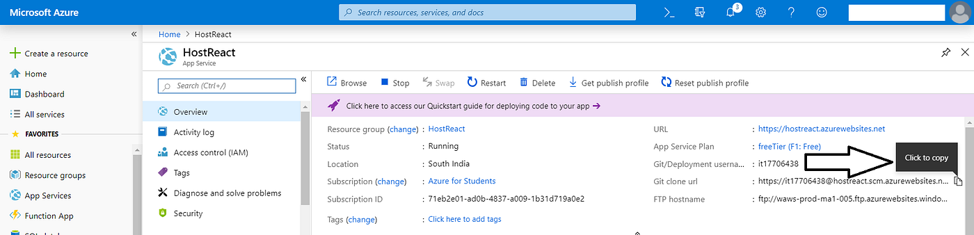 Deploying React App on Microsoft Azure | by Shriram Navaratnalingam ...