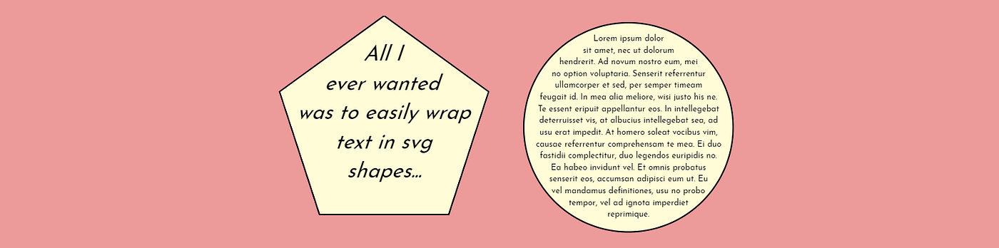 Text wrapping inside shapes. Wrapping text inside shapes on the web | by Crispin Anderson ...