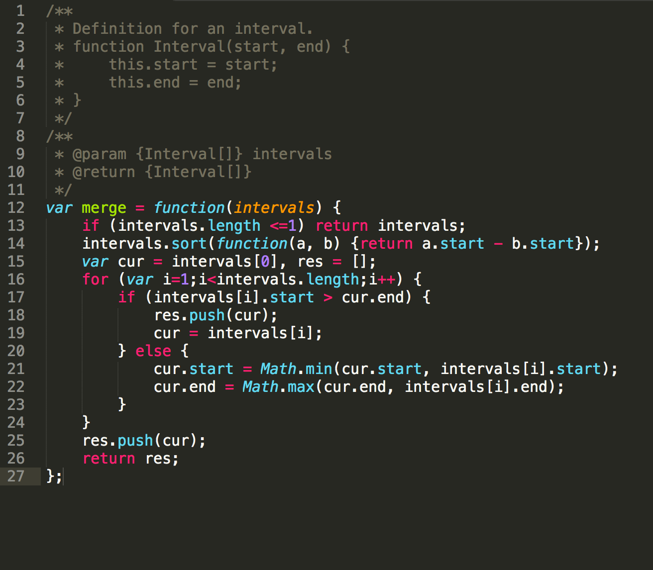 Merge Intervals. Given a collection of intervals, merge… | by ...