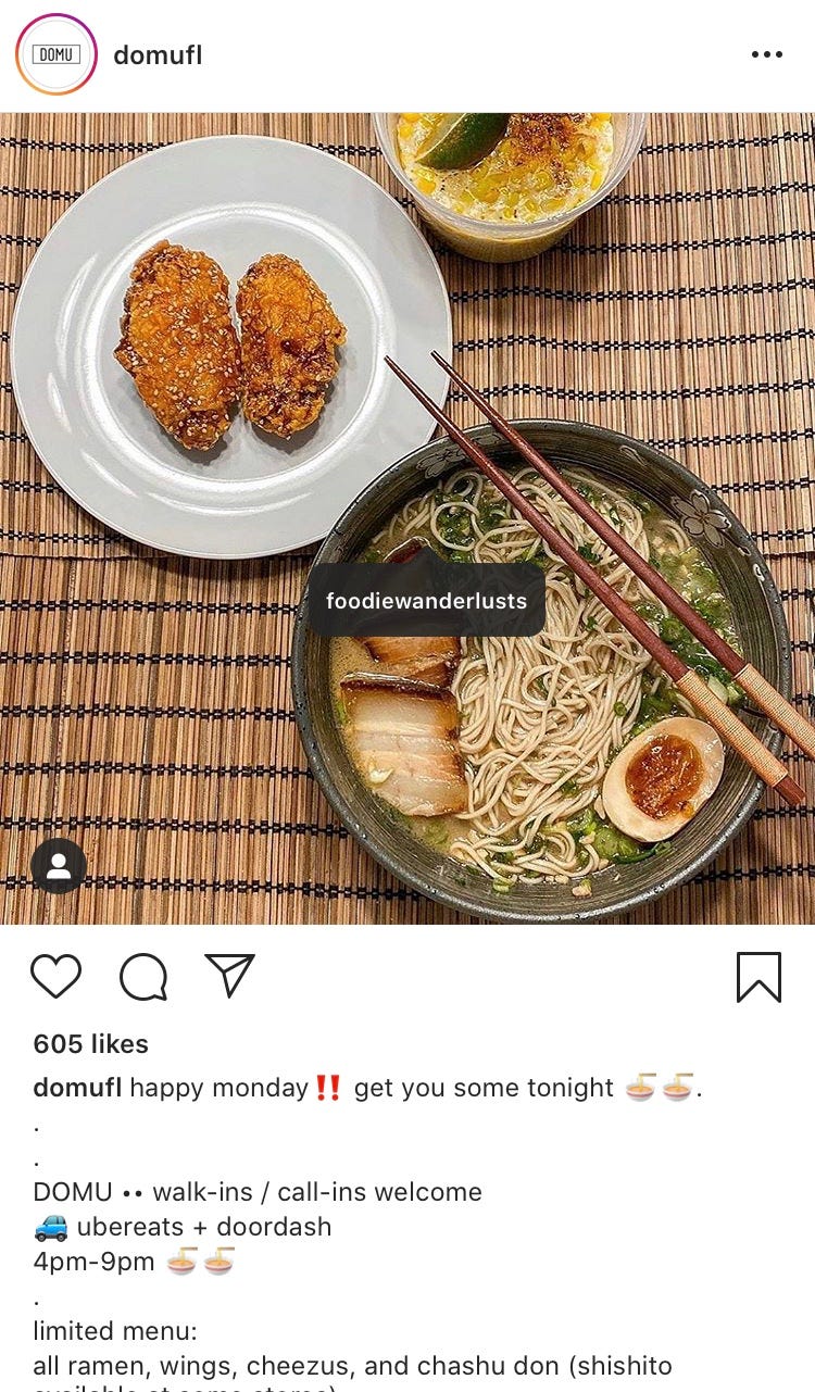 Domu’s social media reflects a care for quality food and community ...