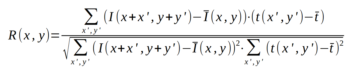 Normalized cross-correlation with alpha-masked templates for object ...