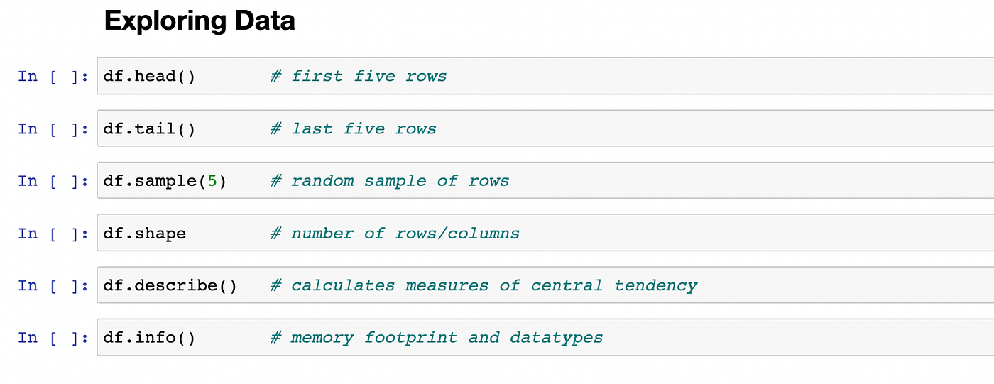 A Data Engineer’s Cheat Sheet on Pandas and Jupyter-Notebooks | by Dennis Ganzaroli | Geek ...