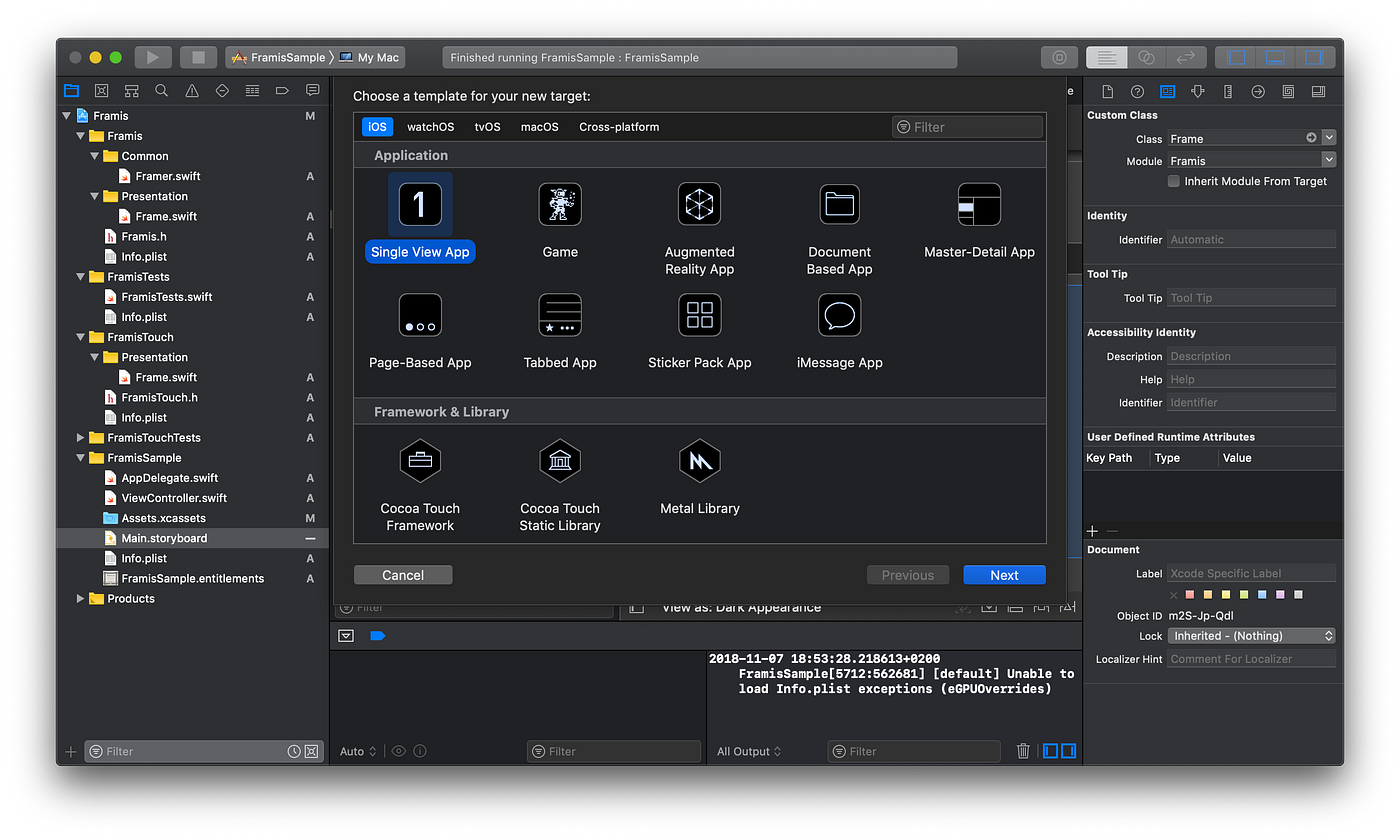 Setting Up An Xcode Project To Develop Cocoa And Cocoa Touch Frameworks Sharing Common Code