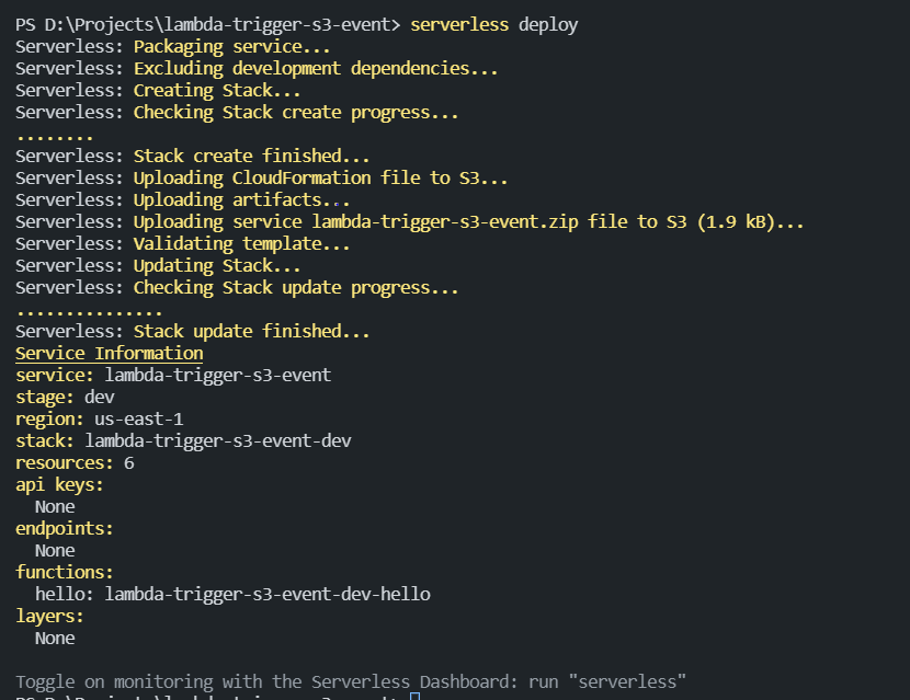 Trigger Lambda Function After File Is Uploaded To S3 Bucket Using Serverless Framework By
