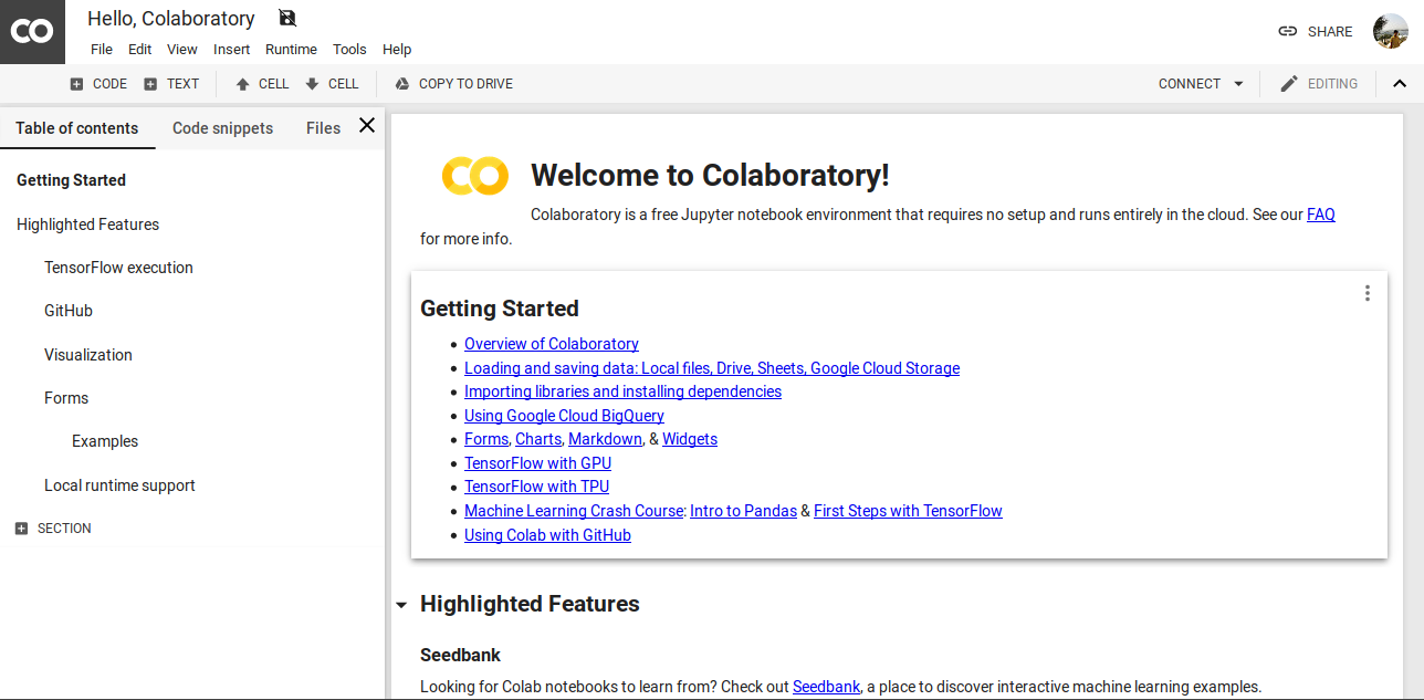 Getting started with Google Colaboratory | by Rohan Singh | Medium