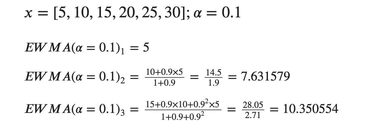 Time Series From Scratch — Exponentially Weighted Moving Averages (EWMA ...