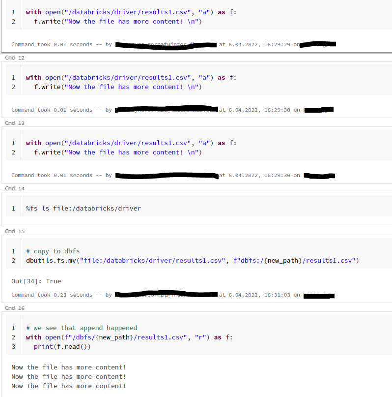How to write CSV file in append mode on Azure Databricks | by Katarzyna ...