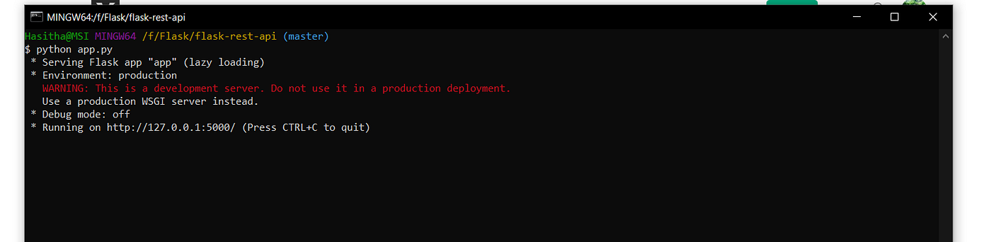 RESTful API with Python and Flask | by Hasitha Chandula | Analytics ...