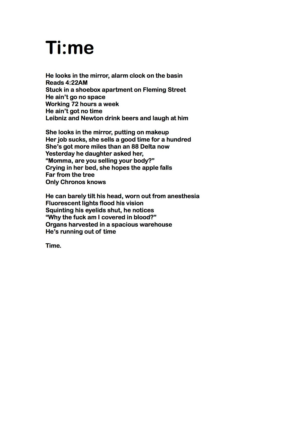 A poem about time and its imprisonment | by Joel | Medium