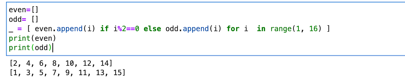 Python Trick: Multiple if conditions in List Comprehensions | by Sunil ...