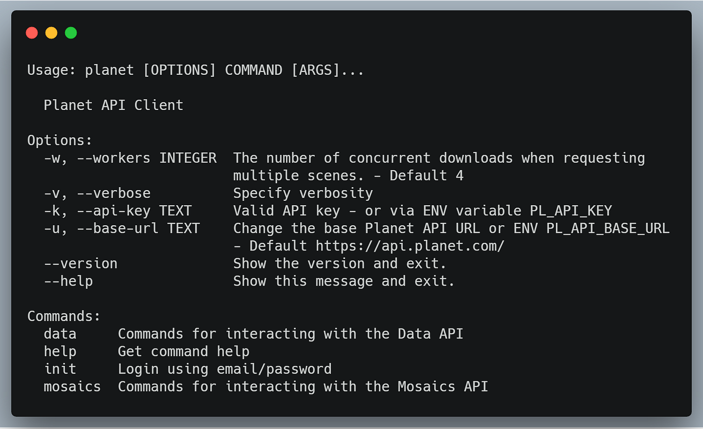 Demystifying Planet’s Command Line Tool | by Samapriya Roy | Planet ...