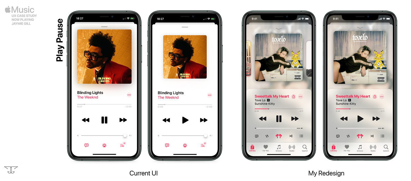 Redesigning the Apple Music app— UI/UX Case Study | by Jaymie Gill ...
