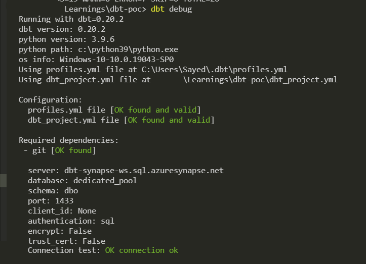 Integrating Azure Synapse with DBT | by Sayedur Rahaman | Medium