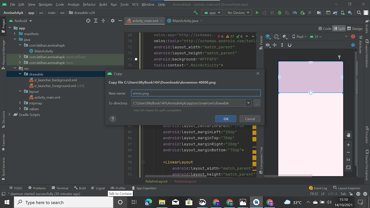 Membuat Project Relative Layout di android Studio ke Github | by ...