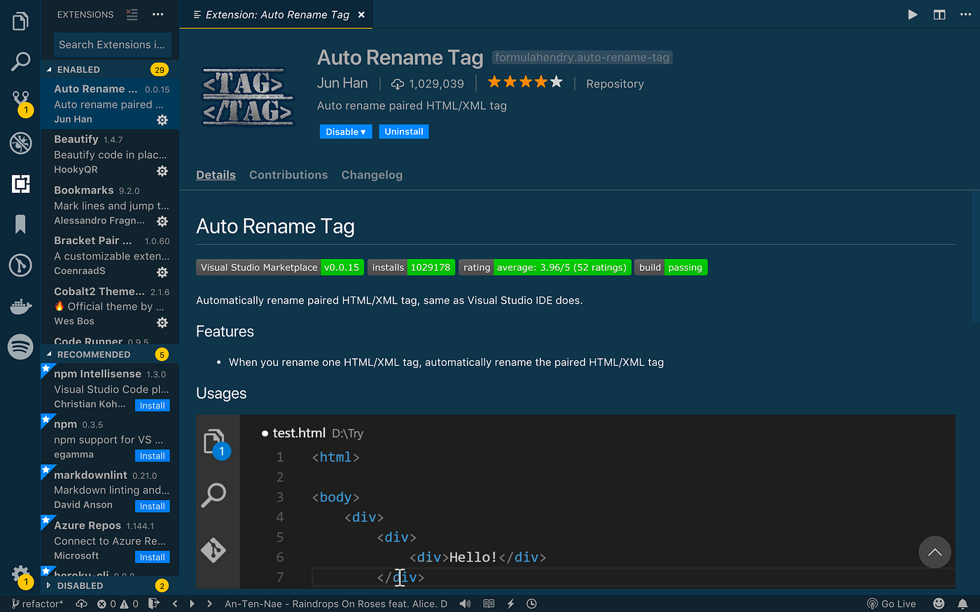 My Top 10 VS Code Extensions — First Draft | by Melvin Emilio Cedeño | Medium