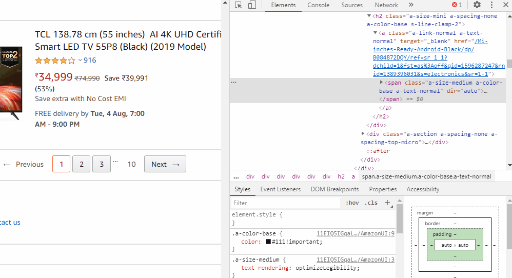 Web Scraping E Commerce Sites Using Selenium And Python By Chayan Bhattacharya Analytics