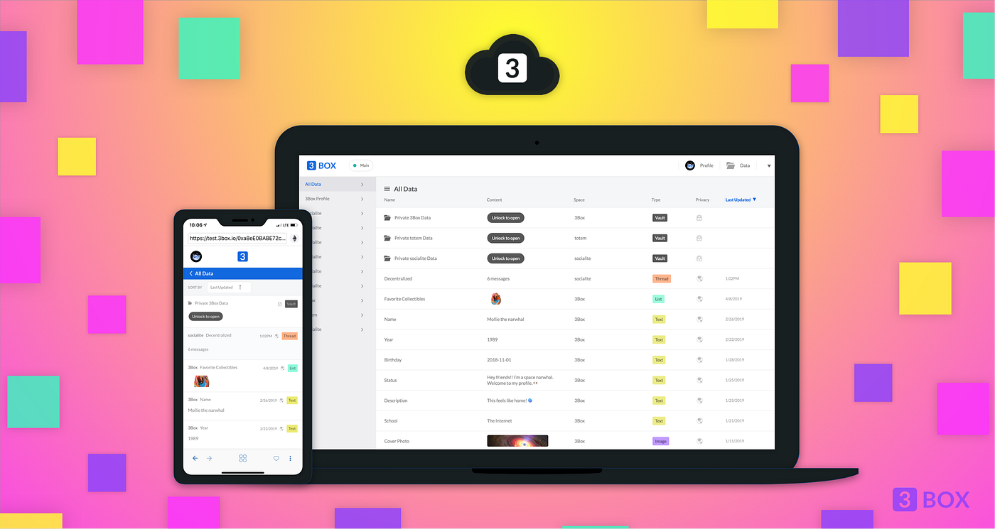 Introducing, 3Box Personal Data Hub | by 3Box Labs | 3Box Labs | Medium