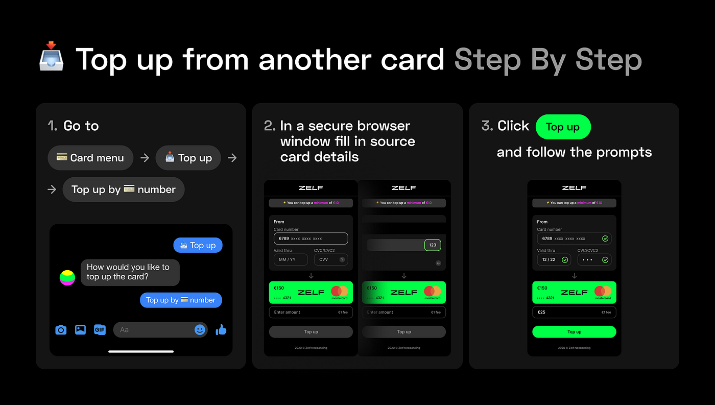 ZELF feature updates. Bonus refund, top up with another card… | by Zelf ...