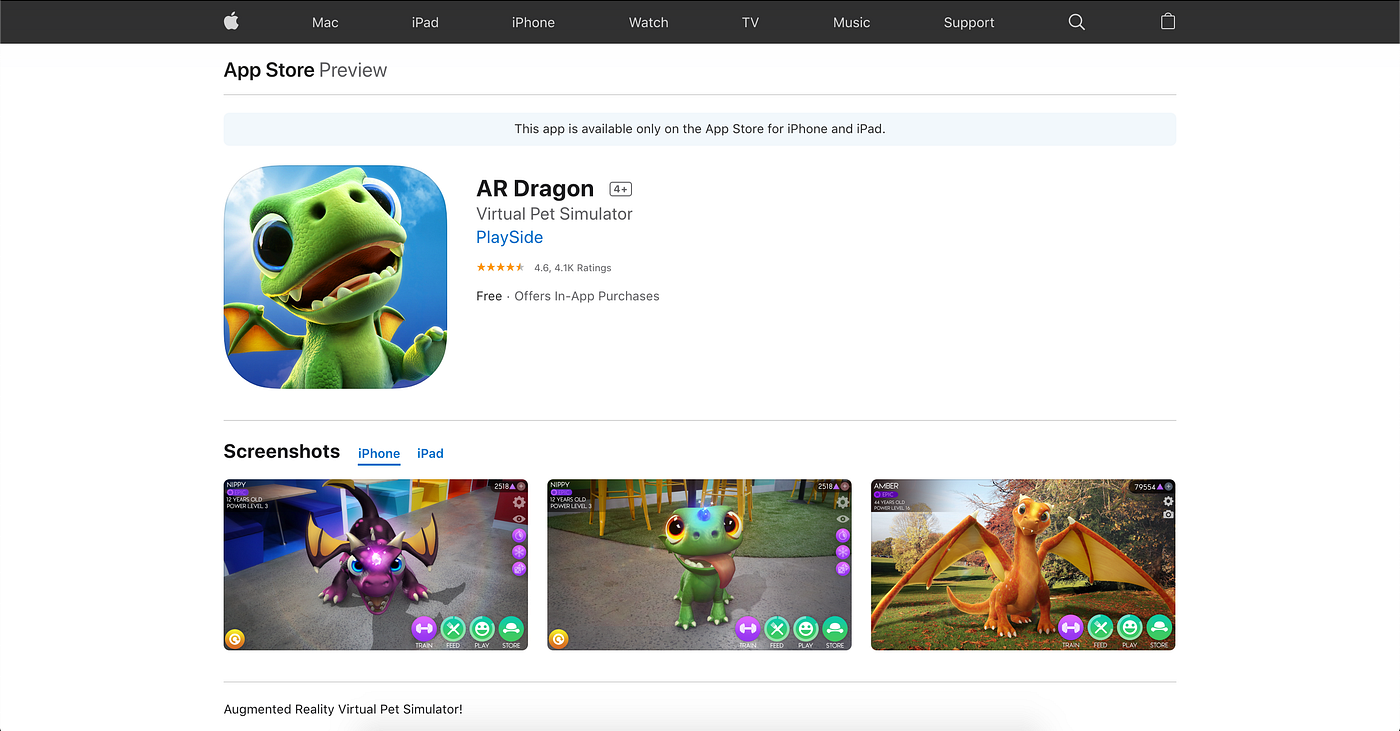 A Magical AR Pet. Meet AR Dragon, Your New Pet | by Ariel Gall | Medium
