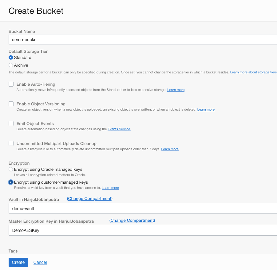 Use Your Own Encryption Key to encrypt Data at Rest in Oracle Cloud ...