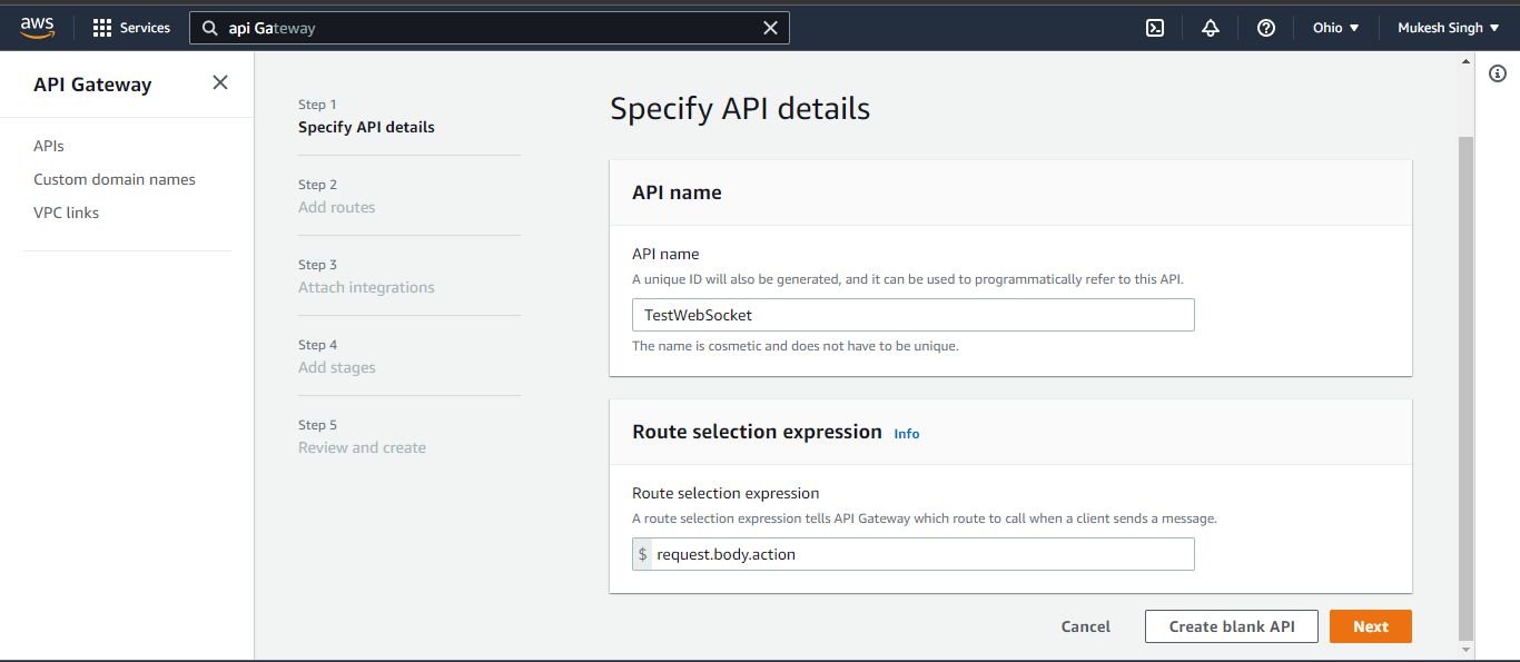 Web Socket Using AWS API Gateway and Lambda Function | by Mukesh Singh | Dec, 2021 | Medium