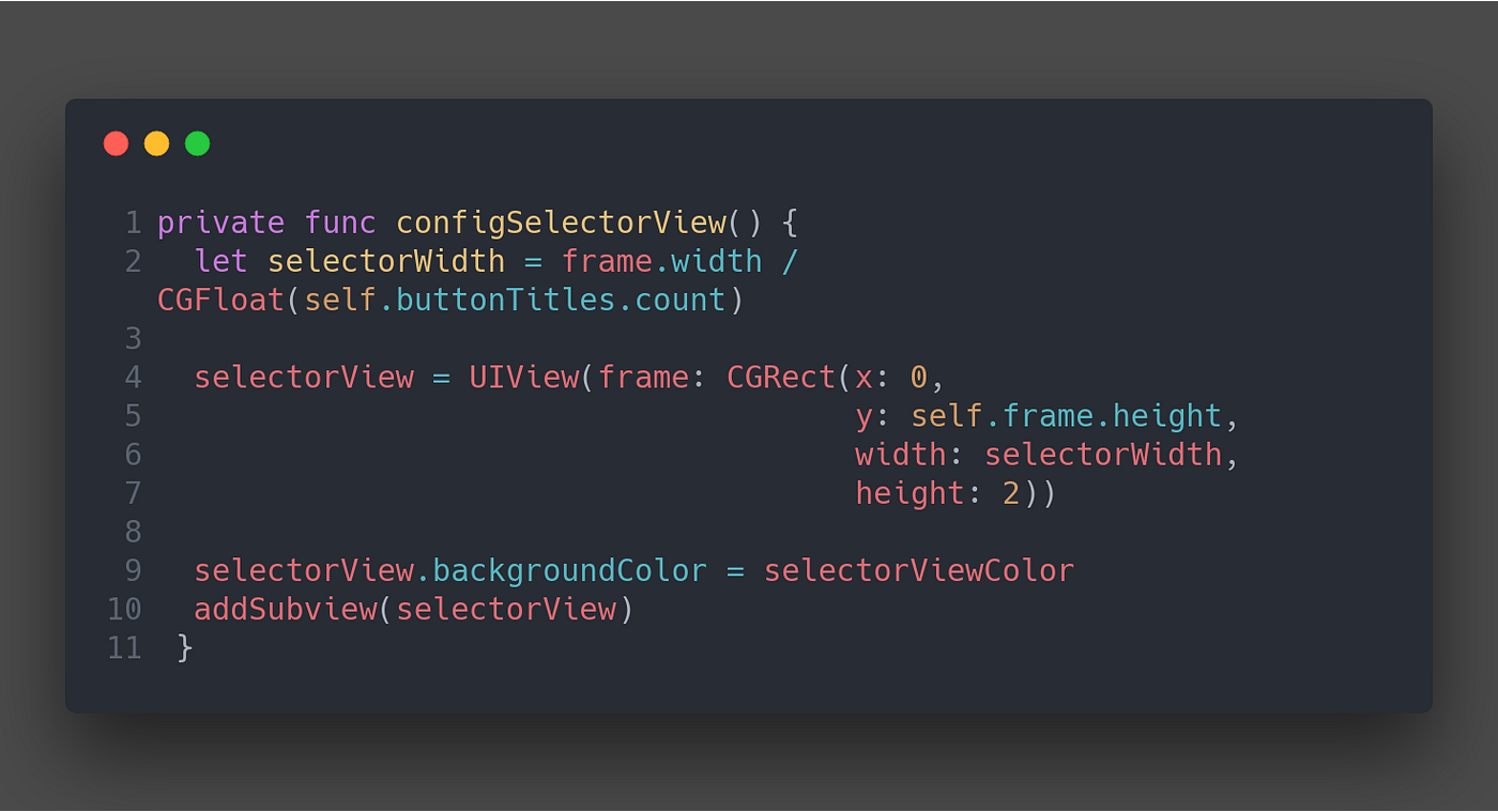 How Create a Custom Segmented Control — Swift | by Bruno Faganello | Code With Coffee | Medium