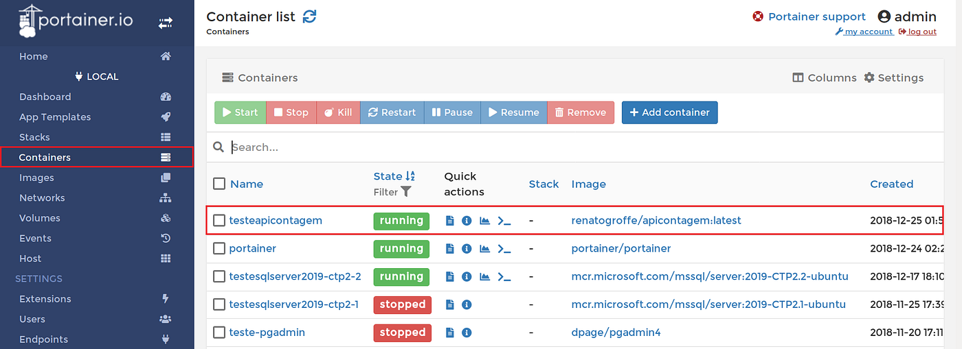 Docker + Portainer: gerenciando containers a partir de um browser | by Renato Groffe | Medium