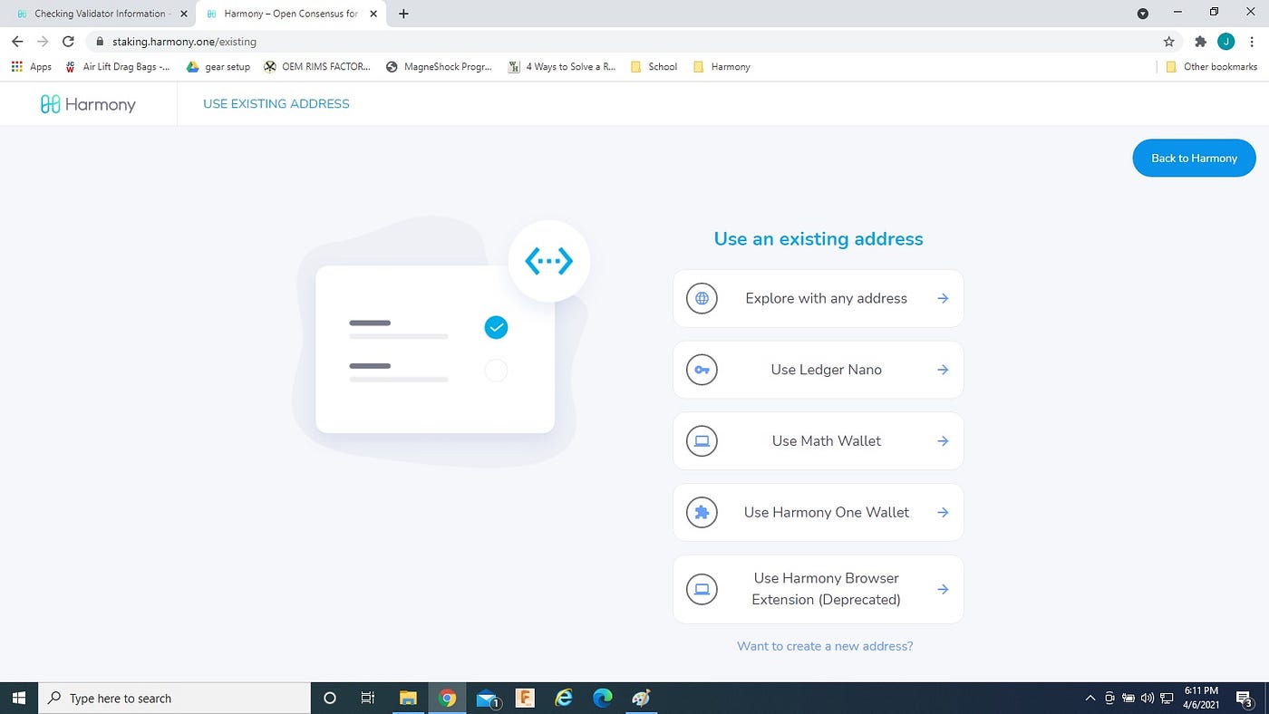 How to stake your $one on Harmony using the Harmony Chrome extension ...