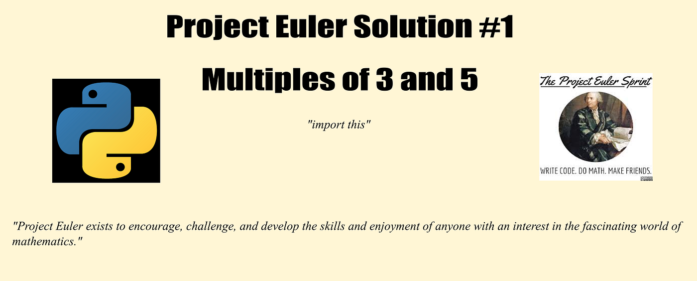 Project Euler-#1. Multiples of 3 and 5: | by Aditya Zope | Medium
