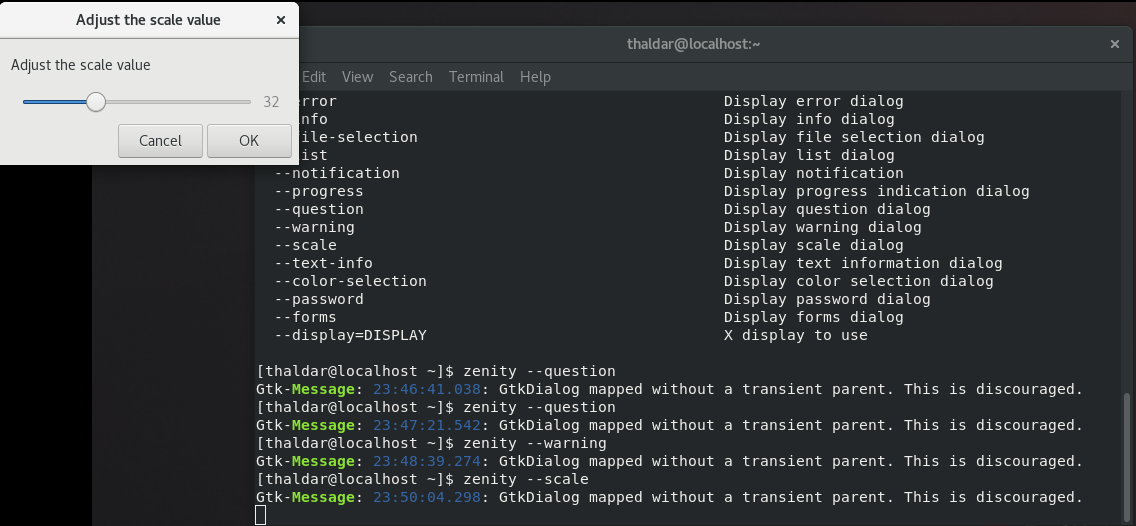 Zenity Variation of Code with Output Screenshots | by Tanmay Haldar ...