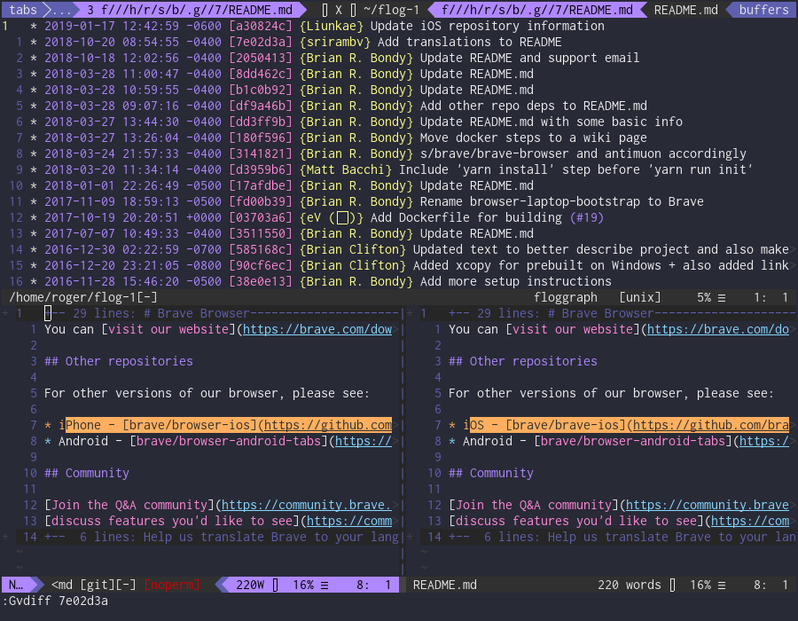 Announcing Flog, a New Git Branch Viewer for Vim from the Former Maintainer of Gitv | by Roger ...