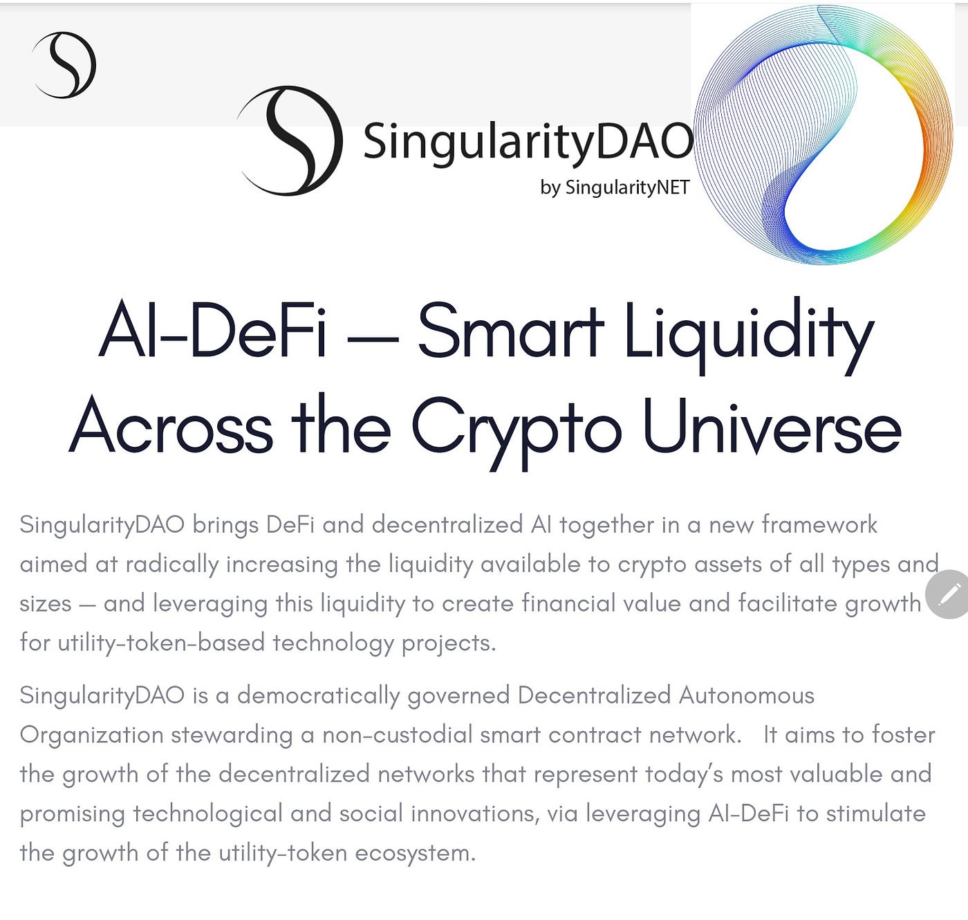 Cardano + SingularityNET Partnership = Trillions in Marketcap! | by Fractal Crypto | Medium