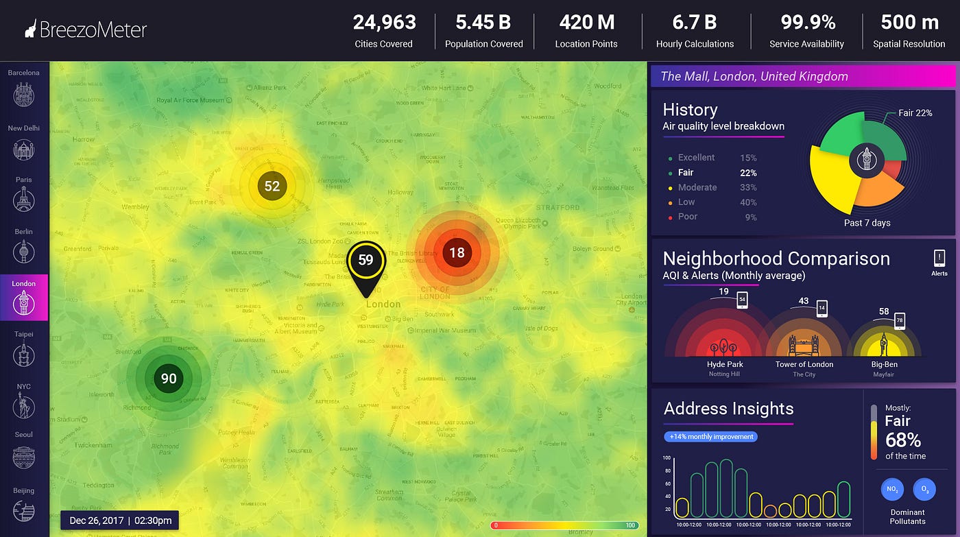 New Air Quality Map and Dashboard: Product Manager Brief | by similaro ...