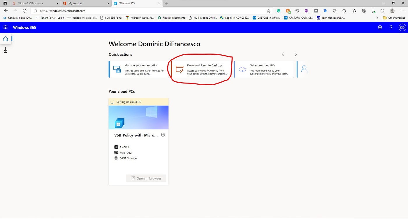 Windows 365 Cloud PC: Installation and First Impressions | by Dominic ...