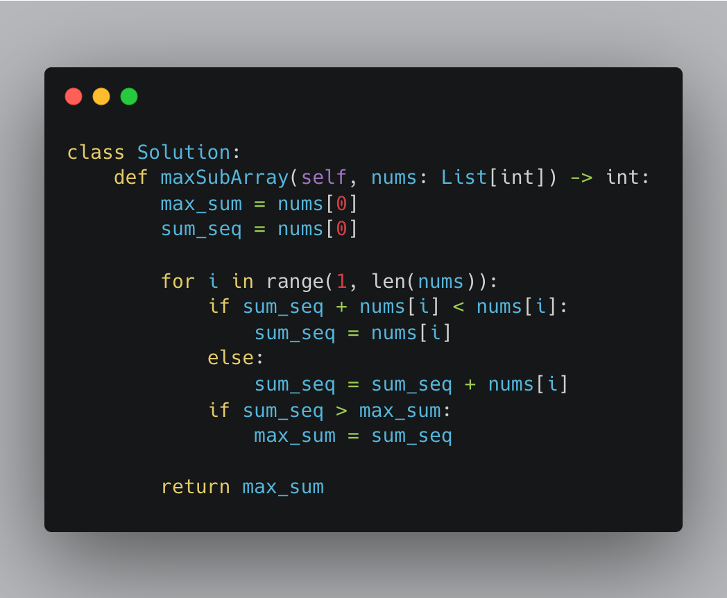 Leetcode Patterns Adventure 7 — Maximum Subarray By Evan Hong Medium