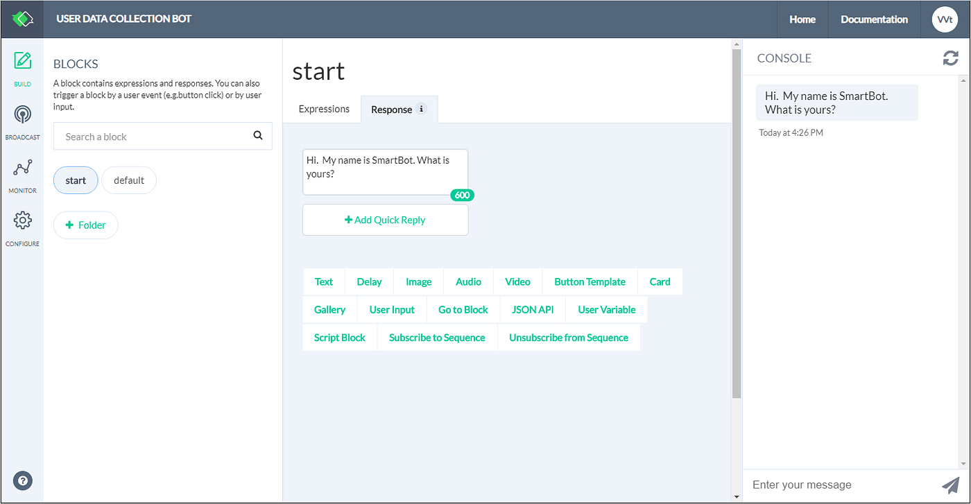 How to Collect User Data with a Chatbot | by Vassil Petev | Smartloop ...