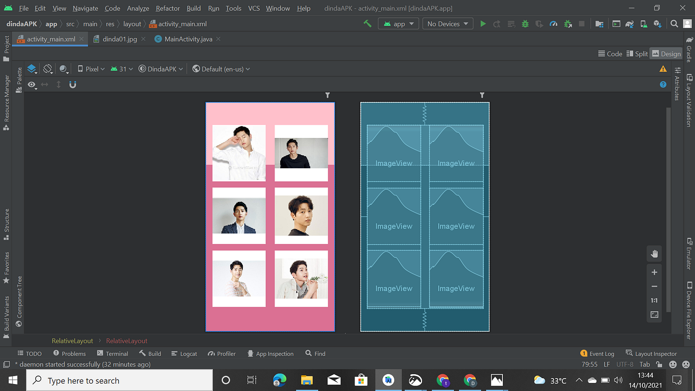 Membuat project Relative layout di Android studio ke Github. | by ...