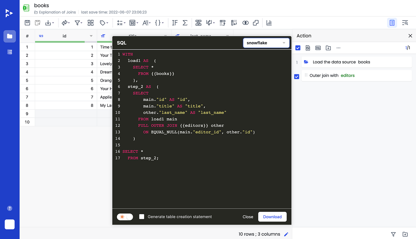 Scratching SQL joins with No Code | by Rand Zhang | Medium